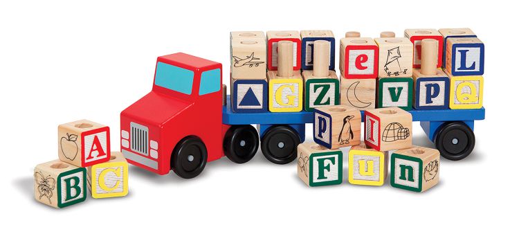 melissa doug alphabet wooden push along truck Gift Envy