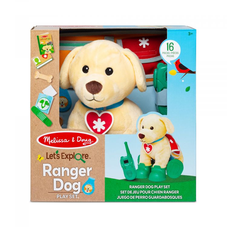 Melissa Doug Let s Explore Ranger Dog Plush with Search and Rescue Gift Envy